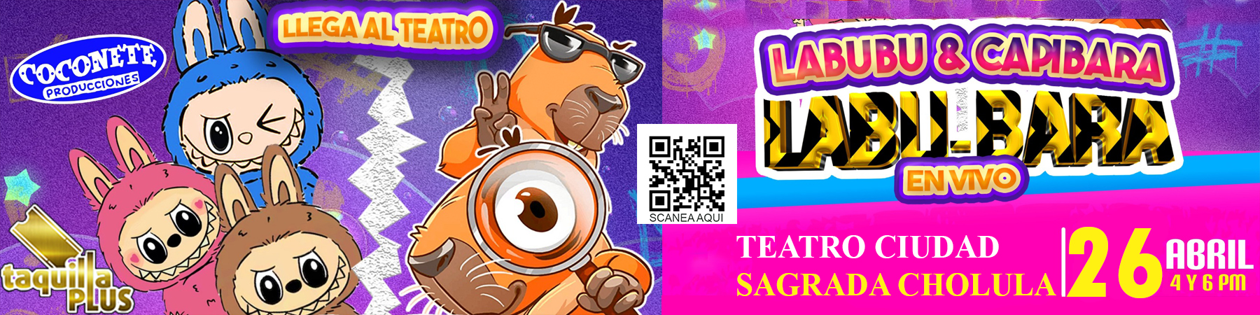 Boletos | Capibara vs Labubu en Cholula | Taquilla Plus