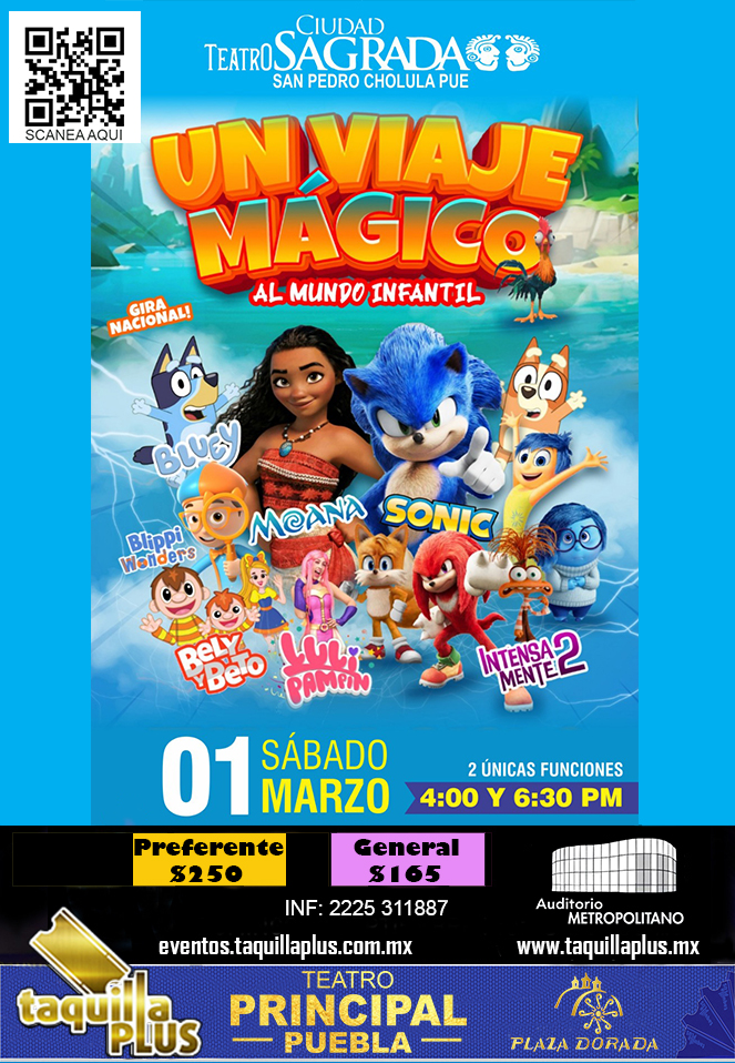 Boletos | Un Viaje Mágico | Taquilla Plus